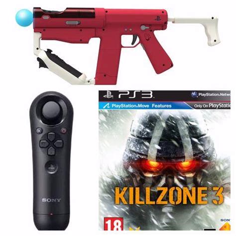 Playstation Move Ps3 Move Sharp Shooter Gun Navigation Controller Killzone 3 Used In