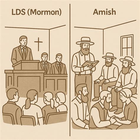 Mormon Vs Amish Differences Beliefs And Comparison Chart