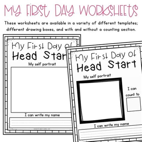 First And Last Day Of Head Start Worksheets By Ashleys Goodies Tpt