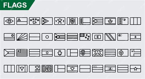 Premium Vector Flags Vector Icons On White Background