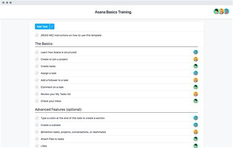 Cross Functional Team Templates General Business Templates · Asana