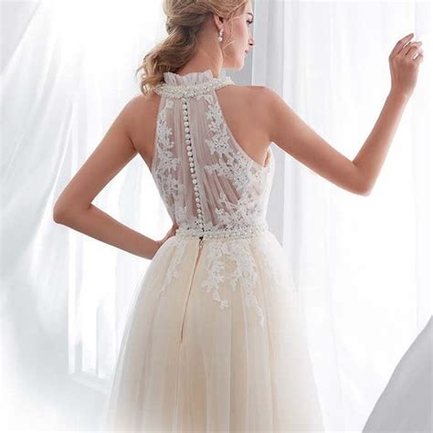 Lace Halter Wedding Dress Etsy