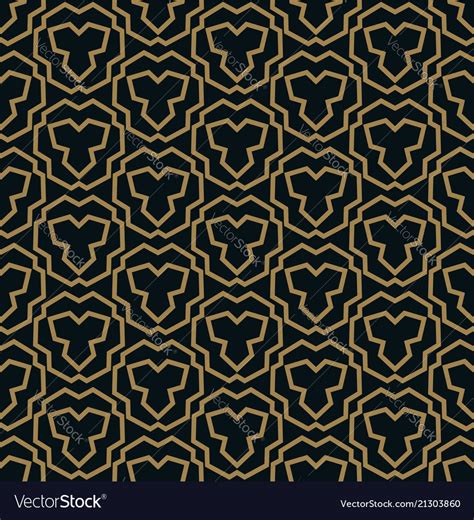 Seamless Pattern Of Intersecting Thin Gold Lines Vector Image