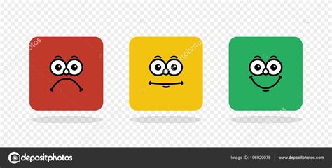 Bedømmende Emoji Feedback Vektor Koncept Feedback Form Følelser Smileys