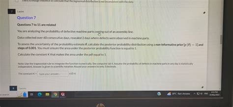 solved questions 7 to 11 are related you are analyzing the