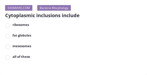 Cytoplasmic Inclusions Include Examians