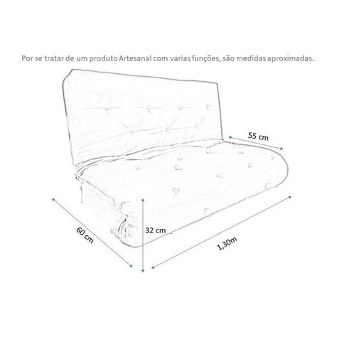 Futon Sofa Cama Casal 1 30m X 1 90m Cinza
