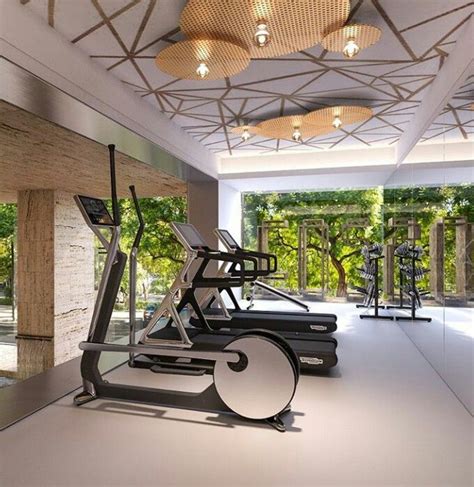 Luxury Penthouse Gym With Treadmills And Exercise Machines