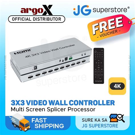 Argox 4k Hdmi 2x3 3x3 Tv Video Wall Controller Multi Screen Processor With Ir Remote Control