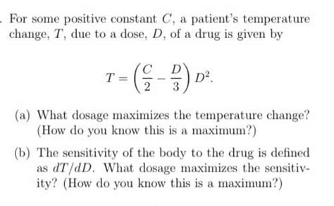 Solved For Some Positive Constant C A Patient S Chegg