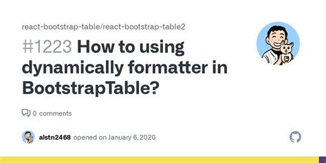 How To Using Dynamically Formatter In Bootstraptable · Issue 1223 · React Bootstrap Table