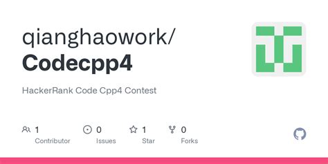 GitHub Qianghaowork Codecpp4 HackerRank Code Cpp4 Contest