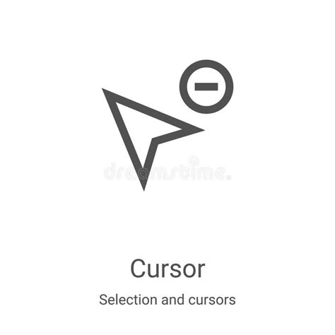 Cursor Icon Vector From Selection And Cursors Collection Thin Line Cursor Outline Icon Vector