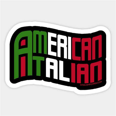 American Italian Flag Sticker