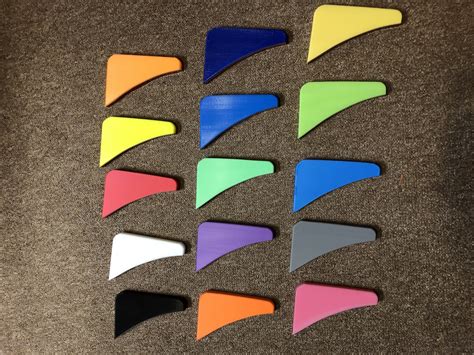 Fiesta St180 Rear Diffuser Fins Set 3 Many Colours