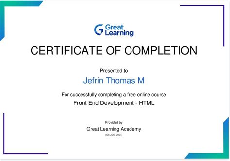 Jefrin Thomas On Linkedin Newskills Professionalgrowth Html Css