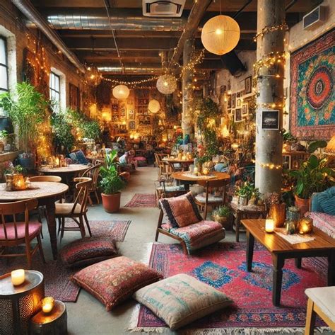 An Intimate Bohemian Dinning Experience Cozy Coffee Shop Cafe