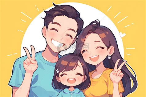 爸爸妈妈和可爱的女儿插画图片下载 正版图片601057490 摄图网