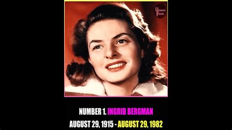 Remembering Ingrid Bergman Three Time Oscar Winner Who Died At 67