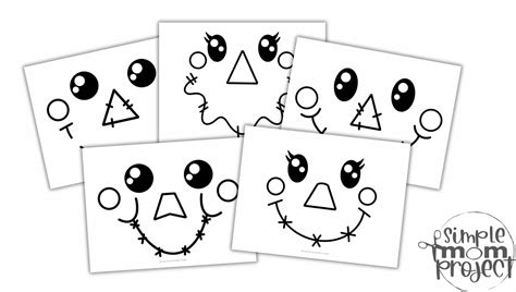 Free Printable Scarecrow Face Template Simple Mom Project