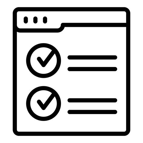 Learning Checklist Icon Outline Vector Exam Test Vector Art At Vecteezy