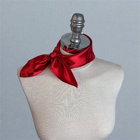Satin Neck Scarf Red Scarf Various Colors Scarf Red Neck Tie Women