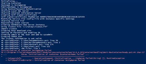 Fails To Initialise Admin User On Bc13 Image · Issue 672 · Microsoftnavcontainerhelper · Github