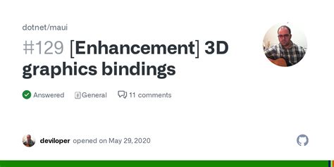 [enhancement] 3d graphics bindings · dotnet maui · discussion 129 · github