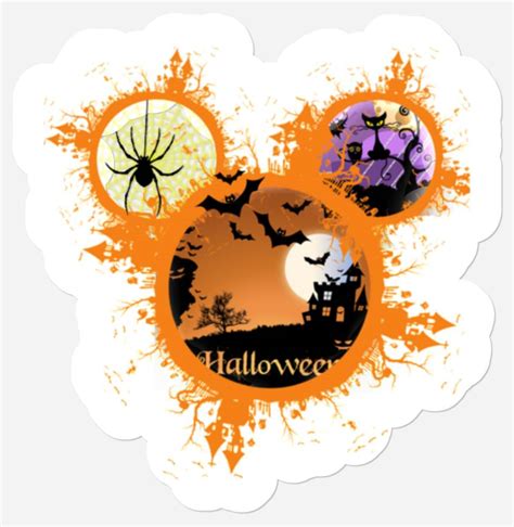 Chemise Disney Halloween Stickerstitch Halloween Color Stitch Halloween Stitch T Fan