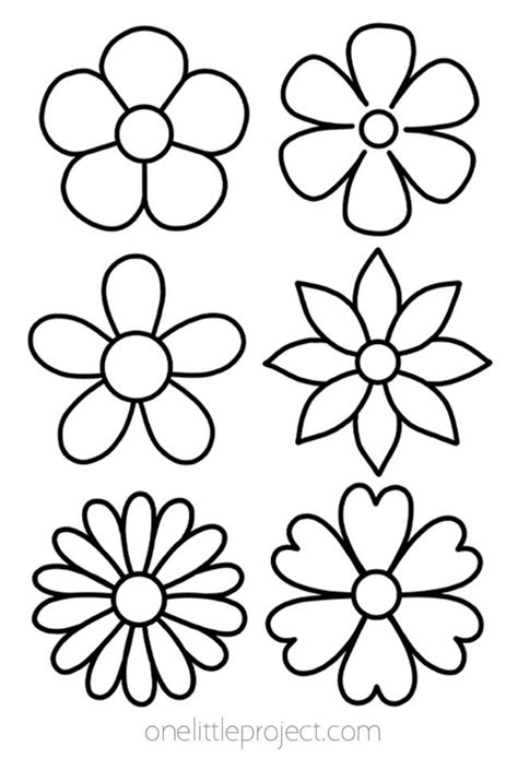 Pin On 1 Oszt Rajz Technika In 2024 Flower Outline Printable Flower Pattern Flower