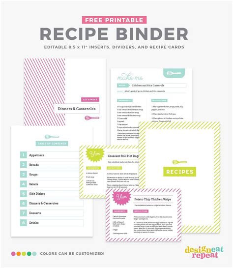 Cookbook Templates Free Printable Free Printable