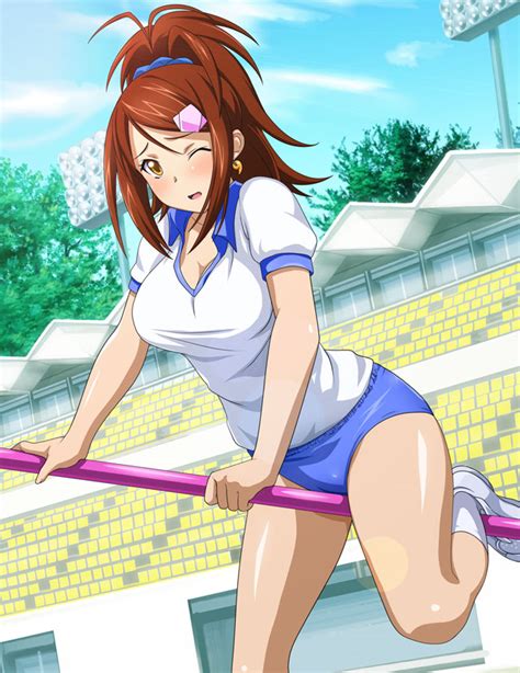 Bachou Mouki Ikkitousen White Footwear 1girl Blue Buruma Blue