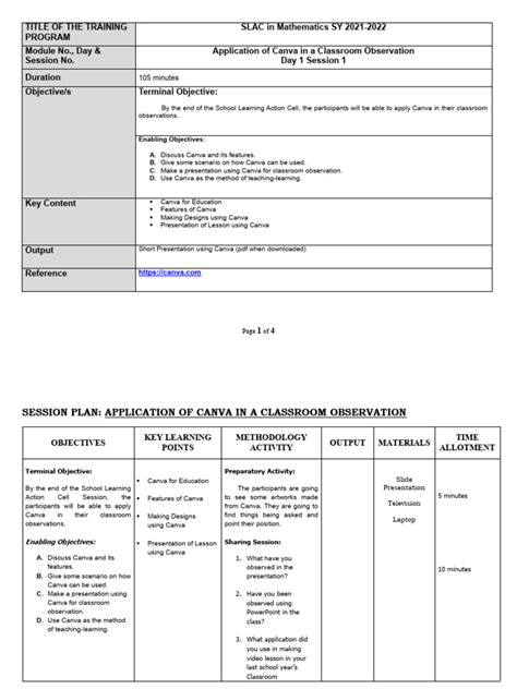 Session Guide Application Of Canva Pdf Computing Human Communication