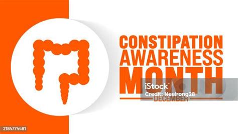 Constipation Awareness Month Background Banner Or Poster Design
