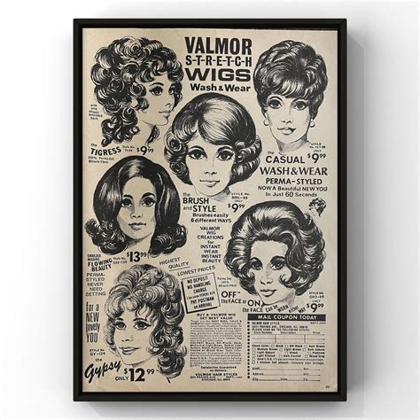 Vintage 1970s Wigs Hairstyles Salon 70s Wig 70s Haircuts Barbershop