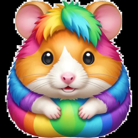 Rainbow Hamster Emoji Ai Emoji Generator