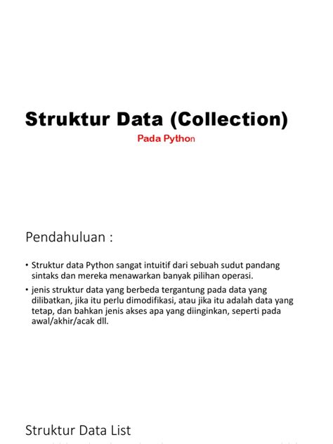 Materi-6 - Struktur Data (Collection) Pada Python - RZL | PDF