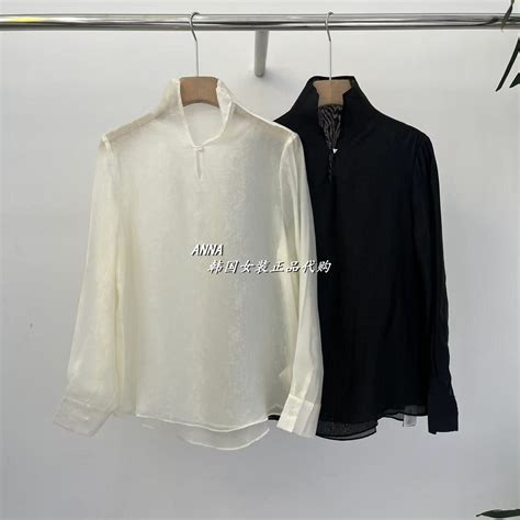 现货 欧货正品女装2026早春新款时尚高领荷叶边长袖薄款百搭衬衫