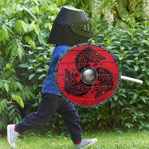 New Medieval Wood Sign Viking Wolf Warrior Handcrafted Battle Ready