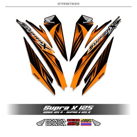 Jual Striping Supra X 125 R New Mtf 6 Stiker Supra X 125 Fi Sticker