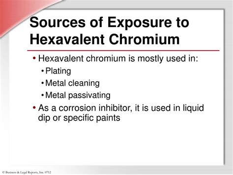 Hexavalent Chromium Sources At Michiko Durbin Blog