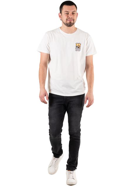 Jean Παντελόνι Slim Fit με φερμουάρ Suga S01 Μαύρο Funkyman Ανδρικά