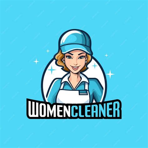 Premium Vector Women Cleaner Service Logo Design Cleaning Service