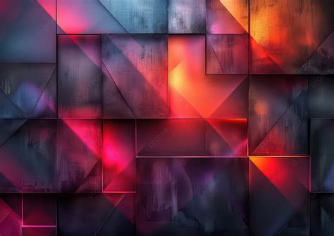 Abstract Geometric Design With Vibrant Colors And Layered Shapes