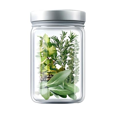 Assortment Of Fresh Herbs In A Jar Premium Ai Generated Psd