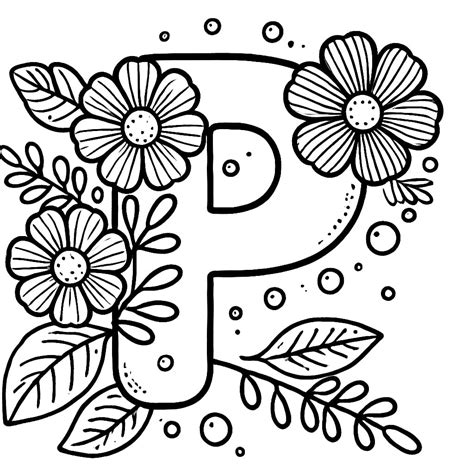 Huruf P Dengan Bunga