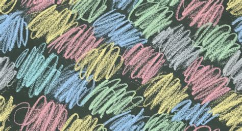 Abstract Pastel Chalk Scribble Pattern On Dark Background Stock