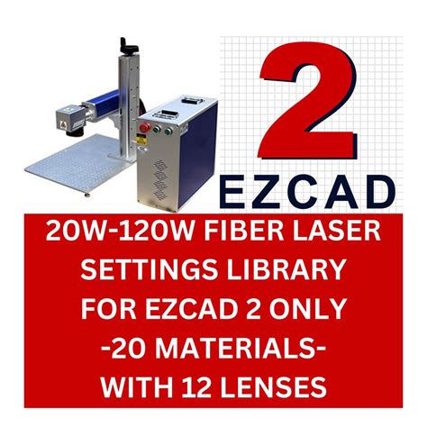 revised fiber laser parameters for ezcad 2 library plug and play abs