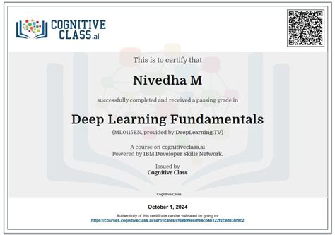 Nivedha M On Linkedin Deeplearning Ai Ibm Cognitiveclass Datascience