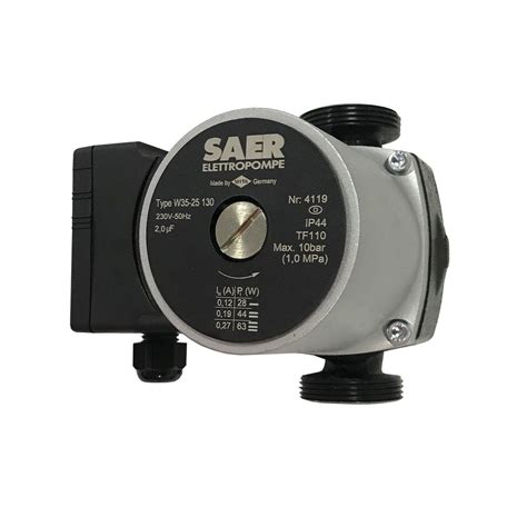 ᐉ Насос циркуляційний SAER W35-25 130 мм та гайки (000019354) • Краща ...